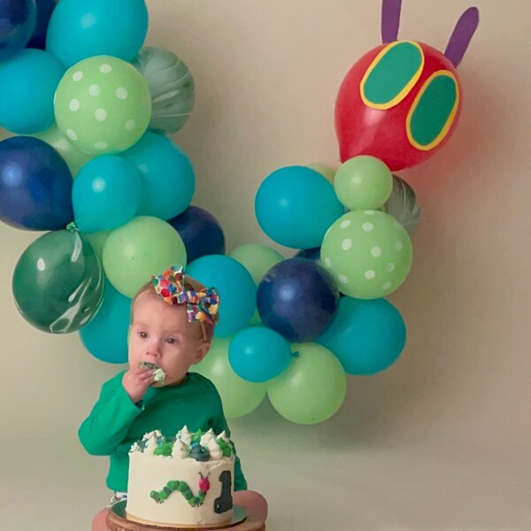 The Very Hungry Caterpillar Bows, Caterpillar Headband, Baby Bows ...