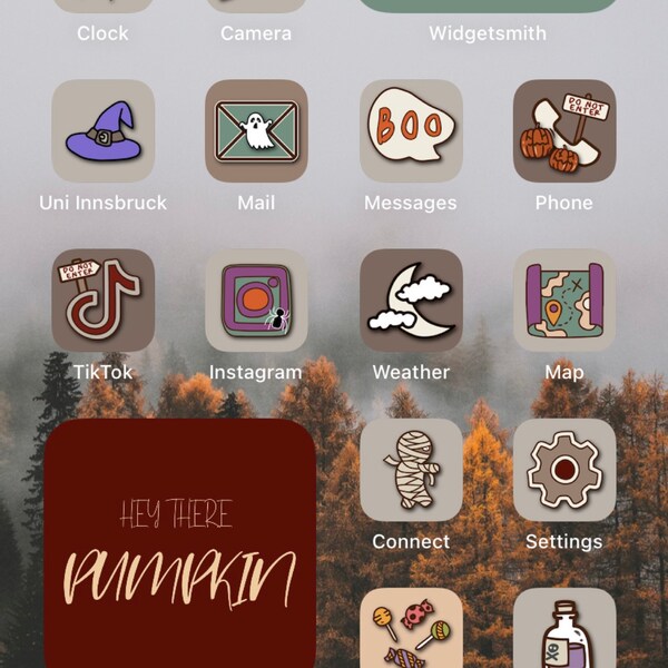 Fall & Halloween App Icons | iPhone App Icons | Ios 17 Autumn Aesthetic ...
