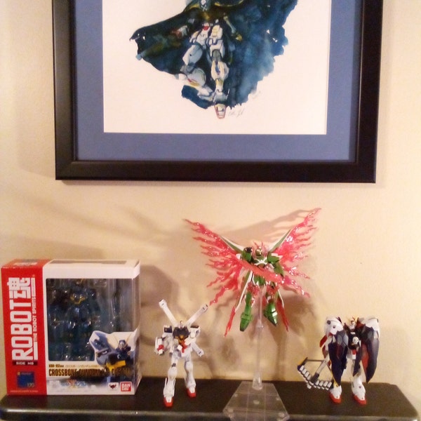 Gundam Wall Art Crossbones Gunpla Prints Anime Watercolour Print Manga ...