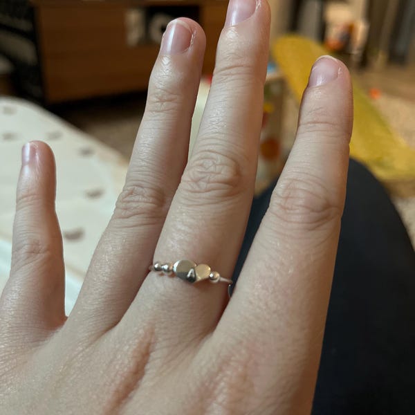 Fidget Ring for Anxiety, Stress Relief Jewelry, Adhd, Worry Spinner ...