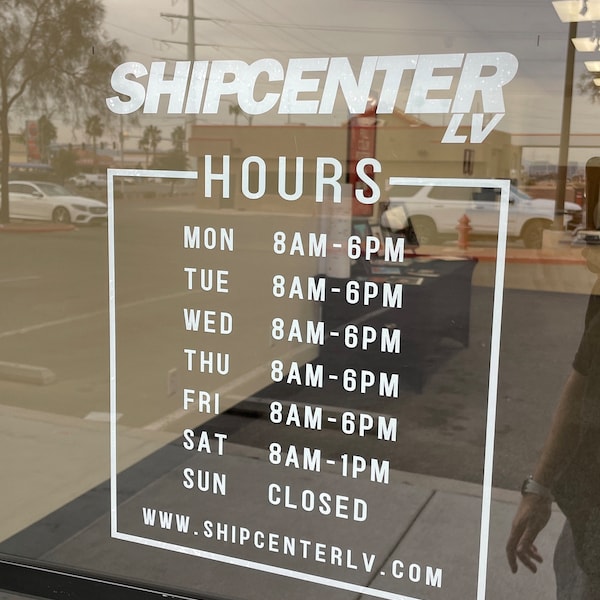 Custom Storefront Window Sticker | Business Hours | Vinyl Decal for ...