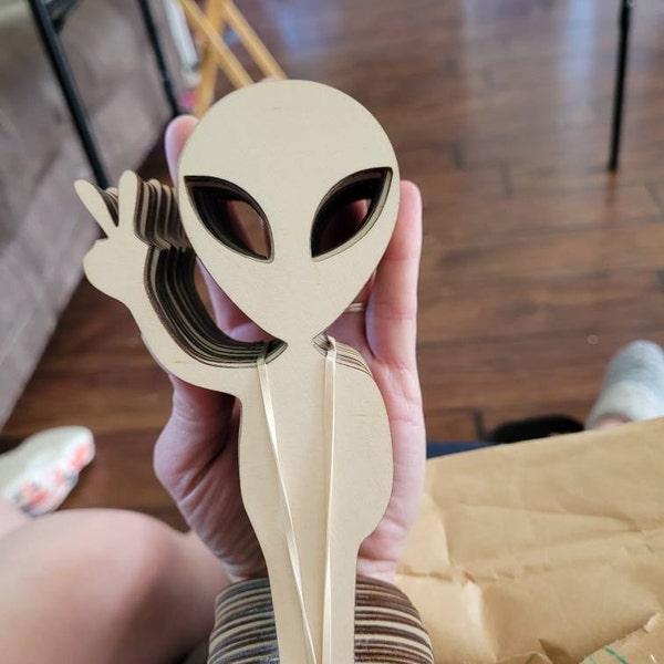 2"- 20" Alien Cut Outs Wood Craft Supply-sanded or Unsanded, Alien ...