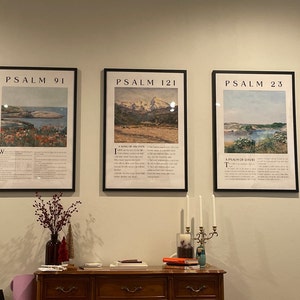 Psalm 23 Scripture Wall Art, the Lord is My Shepherd Christian Wall Art ...