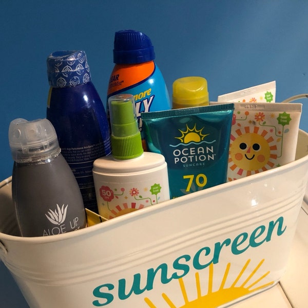 SUNSCREEN Storage Bucket - Etsy