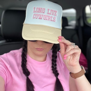 Long Live Cowgirls Embroidered Trucker Hat - Etsy