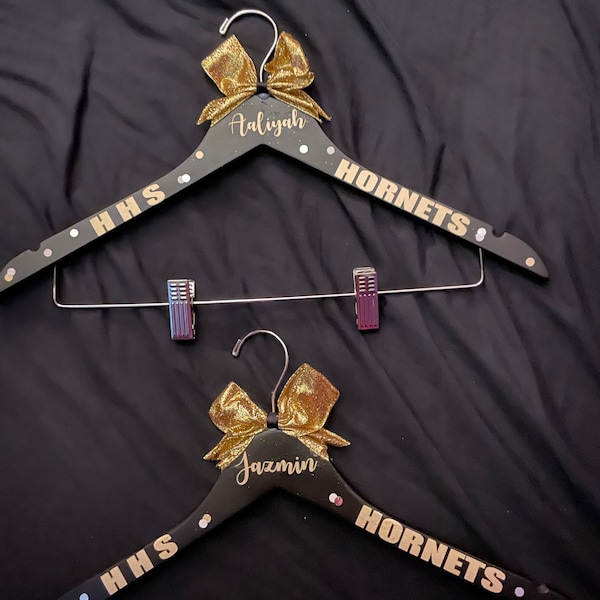 Personalized Cheer Uniform Hanger: Custom Solid Wood Gift With Team ...