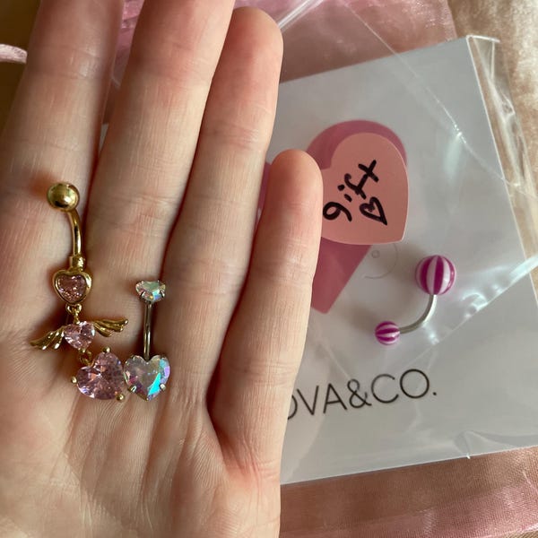 Gold Dangle Belly Ring | Elegant Dainty Delicate Belly Ring, Vintage ...