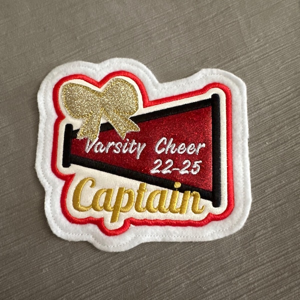 Cheerleading Letterman Jacket Patch | Megaphone Letterman Jacket Patch | Personalized ...