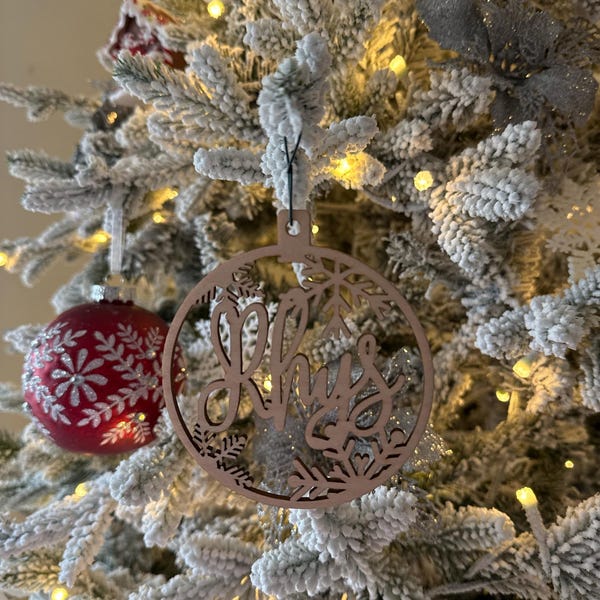 Custom CHRISTMAS Tree Baubles Christmas Tree Decor Personalized ...