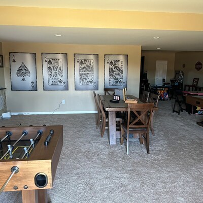 AKQJ of Clubs Playing Cards Poster or Canvas Wall Art, Casino Poker ...