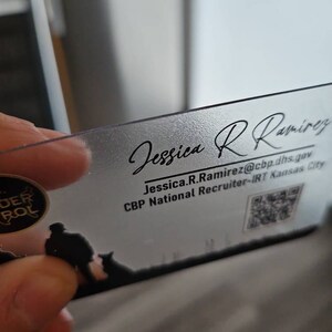 Transparent Business Card, Clear, QR Code, Pvc, Acrylic Frosty Plastic ...