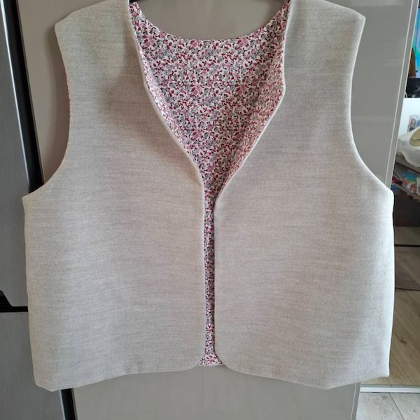 Vest Sewing Pattern | Front Tie Top Pattern | Vest Pattern | Top Sewing ...