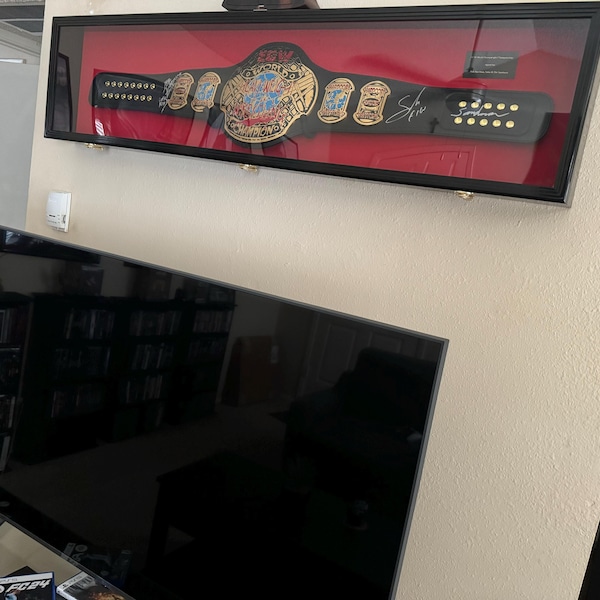 Wrestling Belt 54" Display Case Cabinet W/98% UV Acrylic Door- Lockable ...