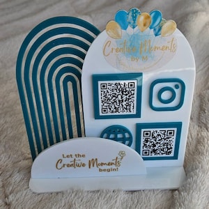 Acrylic QR Code Sign Business Instagram Facebook Social Media Sign ...