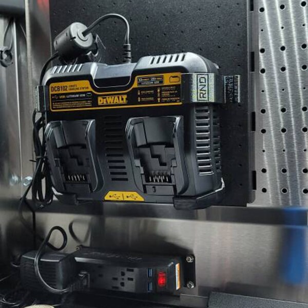 Wall Mount for Dewalt DCB102 Charger With Optional Battery Mounts ...