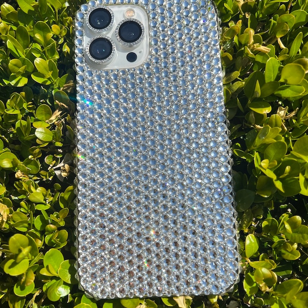 Small 12ss Iridescent Crystal AB Rhinestone BLING Back Case Made W ...