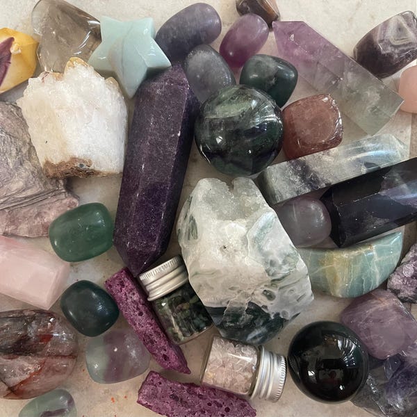 Witchy Crystal Confetti Scoop-mystery Crystal-tarot-spell Jars ...