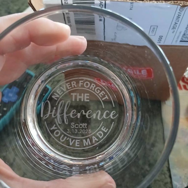 Custom Etched Handwriting Rock Glass - Engrave Your Handwritten Message ...