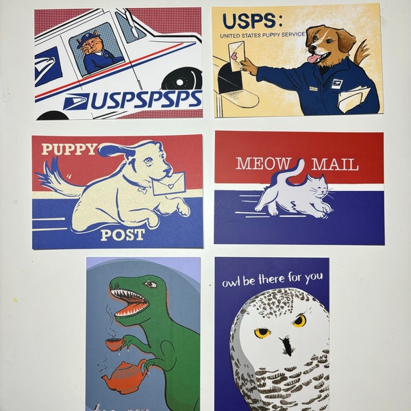 USPS (pspspsps!) Postcards / Funny Cat Postcards to #saveusps - Etsy