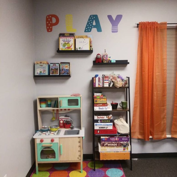 Multicolored Play Decal - Playroom Wall Decal - Play Wall Decal ...