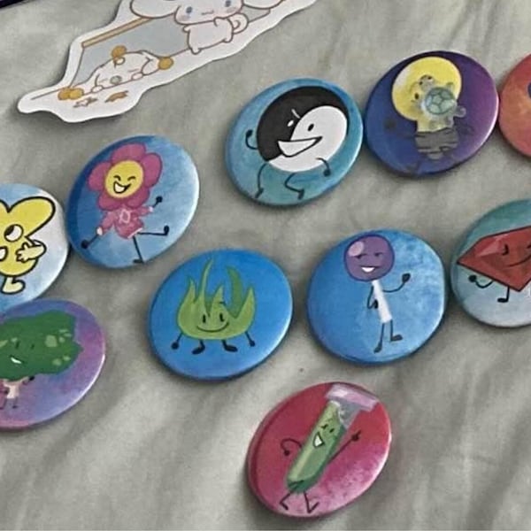 5 Mystery Object Show Button Pin Bundle 5 Random Pins Object Show Bfdi ...