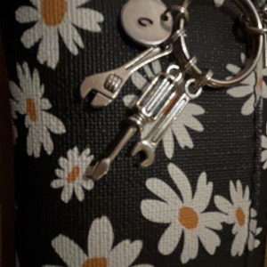 Mechanic Keyring, Initial Keychain, Tool Keyring, Hand Stamped Keyring ...