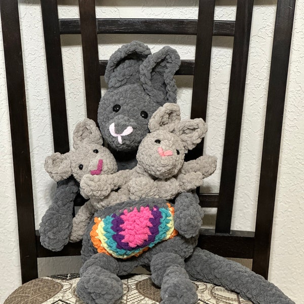 Kith + Kin Knotted Lovey — Crochet Kangaroo PATTERN - Etsy