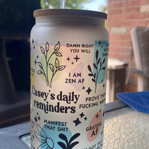 Daily Reminders Mug 15oz Coffee Mug Minimalistic Motivational Quote ...