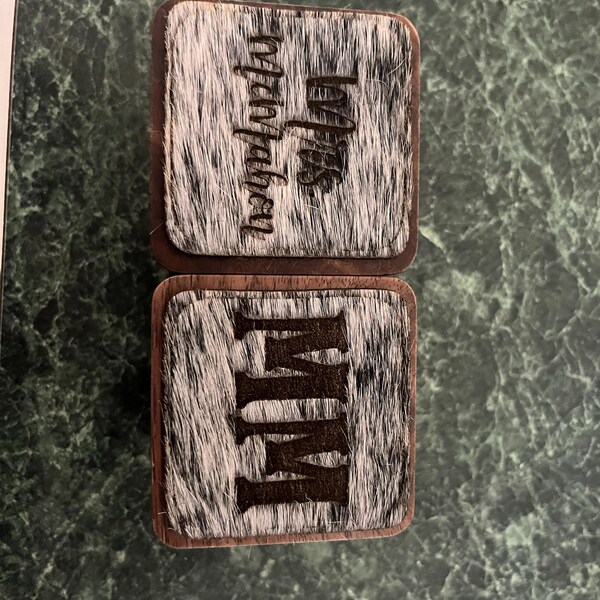Western Branded Ring Box, Cowhide Ring Box, Western Cowboy Wedding ...
