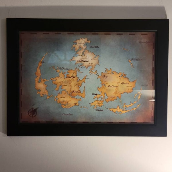 Final Fantasy VII World Map Print: Vintage Style Gamer Art - Etsy