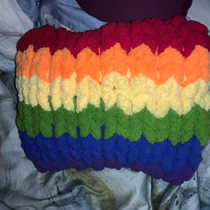 Lesbian Flag Handmade Chunky Knit Blanket - Etsy