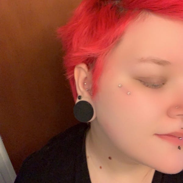 Emo Alien Skinz Silicone Ear Plugs Black White Splatters Dark Tunnels ...