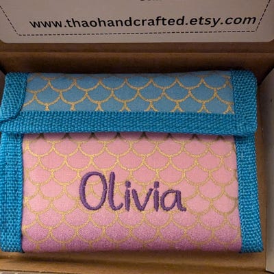 Personalized Girls Wallet, Girls First Wallet, Girls Wallet With Coin ...