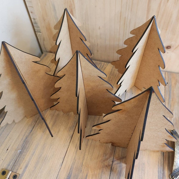 Christmas Tree | 2 Piece Slotted Cut File | Mantel Christmas Decor File ...