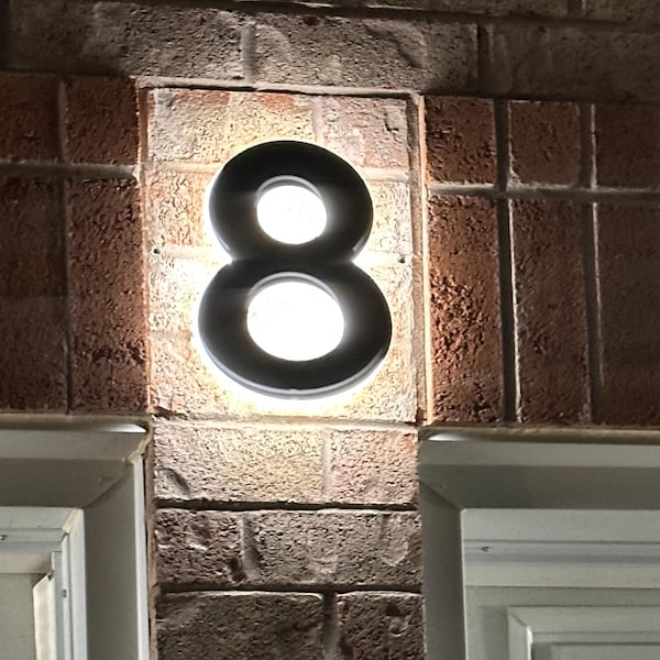 High Visibility Address Numbers | Reflective Metal Address Numbers | 6 ...