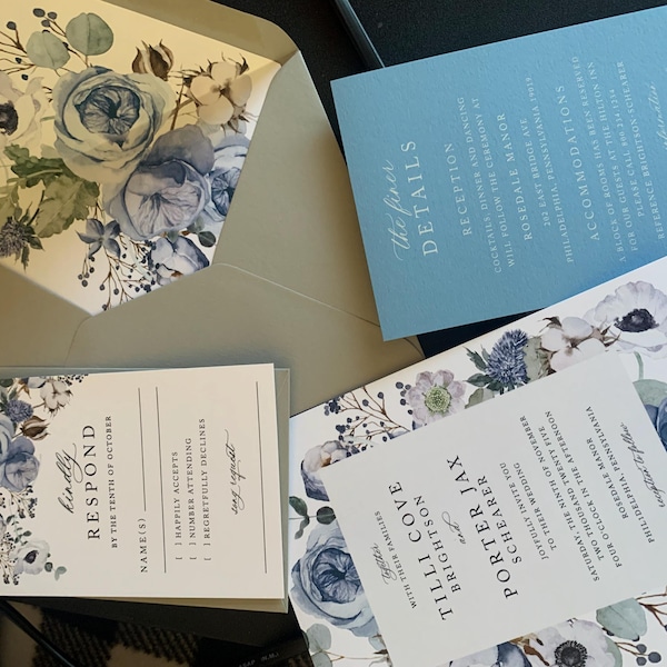 Customized Wedding Guest Color Palette Attire Cards, Printed, Attendee ...