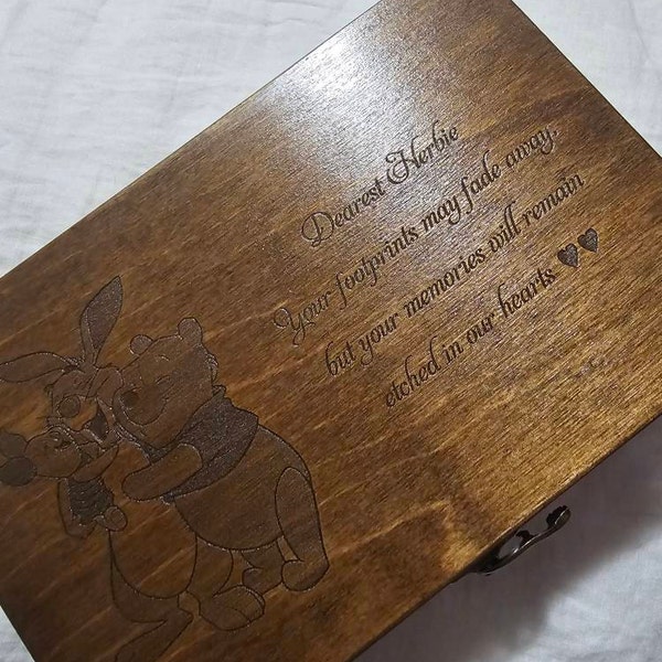 Winnie the Pooh Quote on Wooden Box, Personalized Keepsake Box With ...