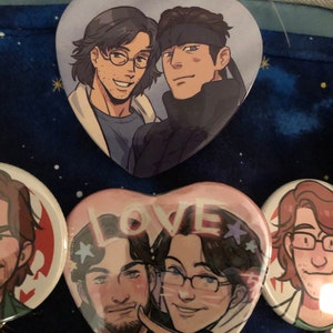 Metal Gear Solid Heart Buttons Snotacon / Bbkaz - Etsy