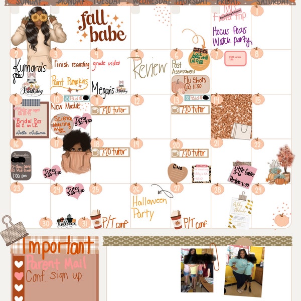 Autumn Patterns, Fall Digital Paper, Planner Supplies, Fall Seamless ...