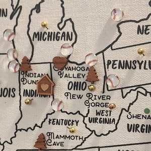 Push Pin Map, Personalized Travel Map, USA, United States, Second ...