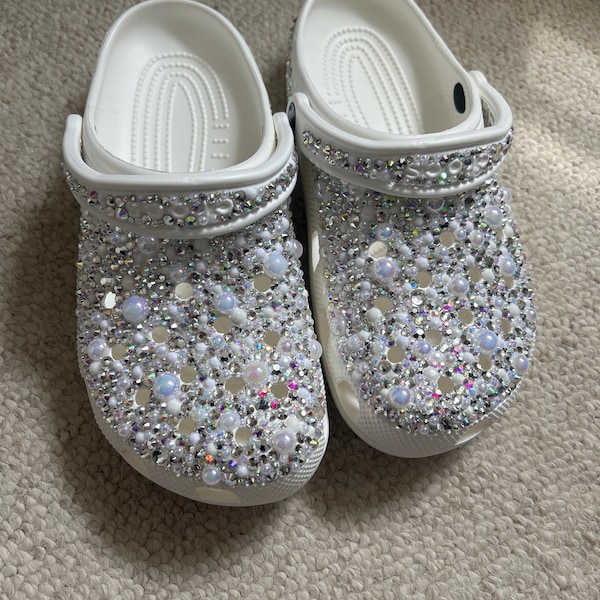 Luxury Bedazzled Wedding Crocs: Personalized Crystal Shoes - Etsy