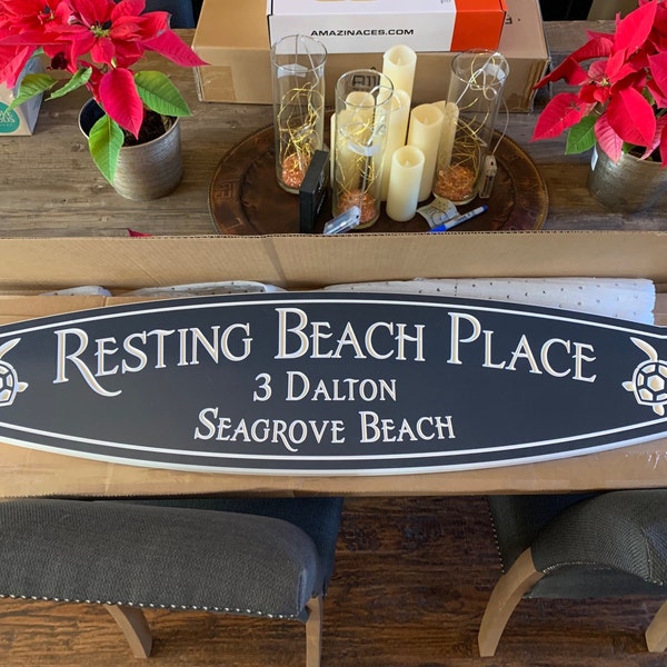Personalized Custom PVC Sign for Your Beach Home Coastal Retreat ...