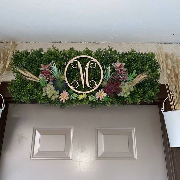 Wooden Monogram Letter m Large or Small, Unfinished, Cursive Wooden ...