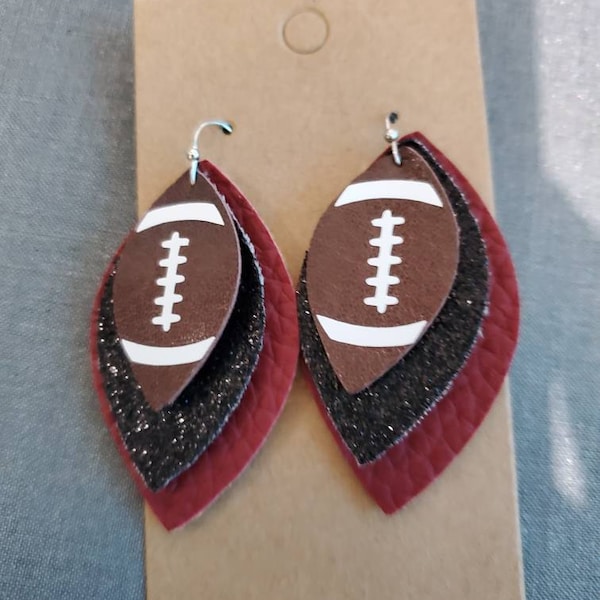 2 Football Earrings SVG Cut Files Commercial Use Instant Download ...