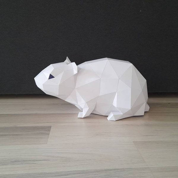 Hamsters Paper Craft, Digital Template, Origami, PDF Download DIY, Low ...