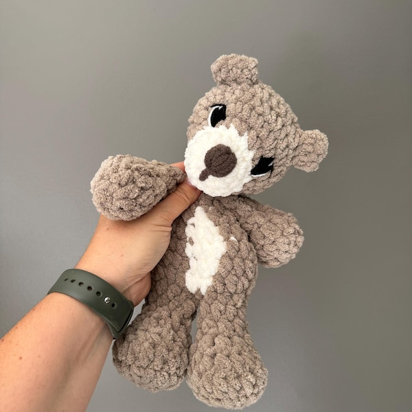 Basil the Bear Crochet Pattern | Low Sew Crochet Amigurumi Pattern | Bear Crochet Pattern | Cute ...