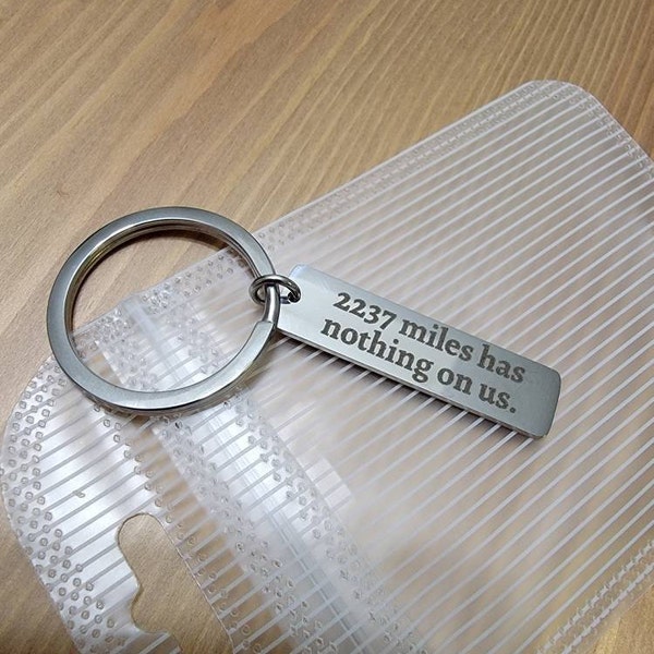 Custom Long Distance Love Stainless Steel Keychain - Personalized ...
