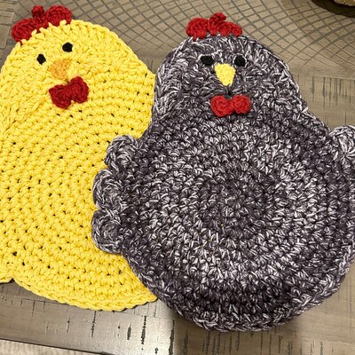 Crochet Pattern for the Swanky Chicken Trivet Potholder PDF - Etsy