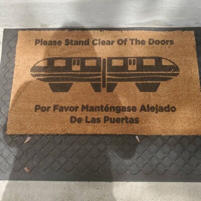 Monorail Doormat Disney Monorail Door Mat Welcome Mat Disney Home Decor ...