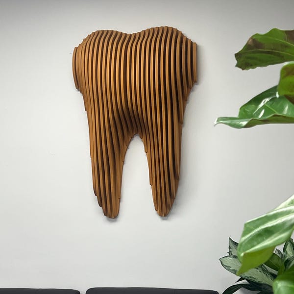 Tooth Parametric | Dental Office Decor | 3D Wall Art | Large Wall ...
